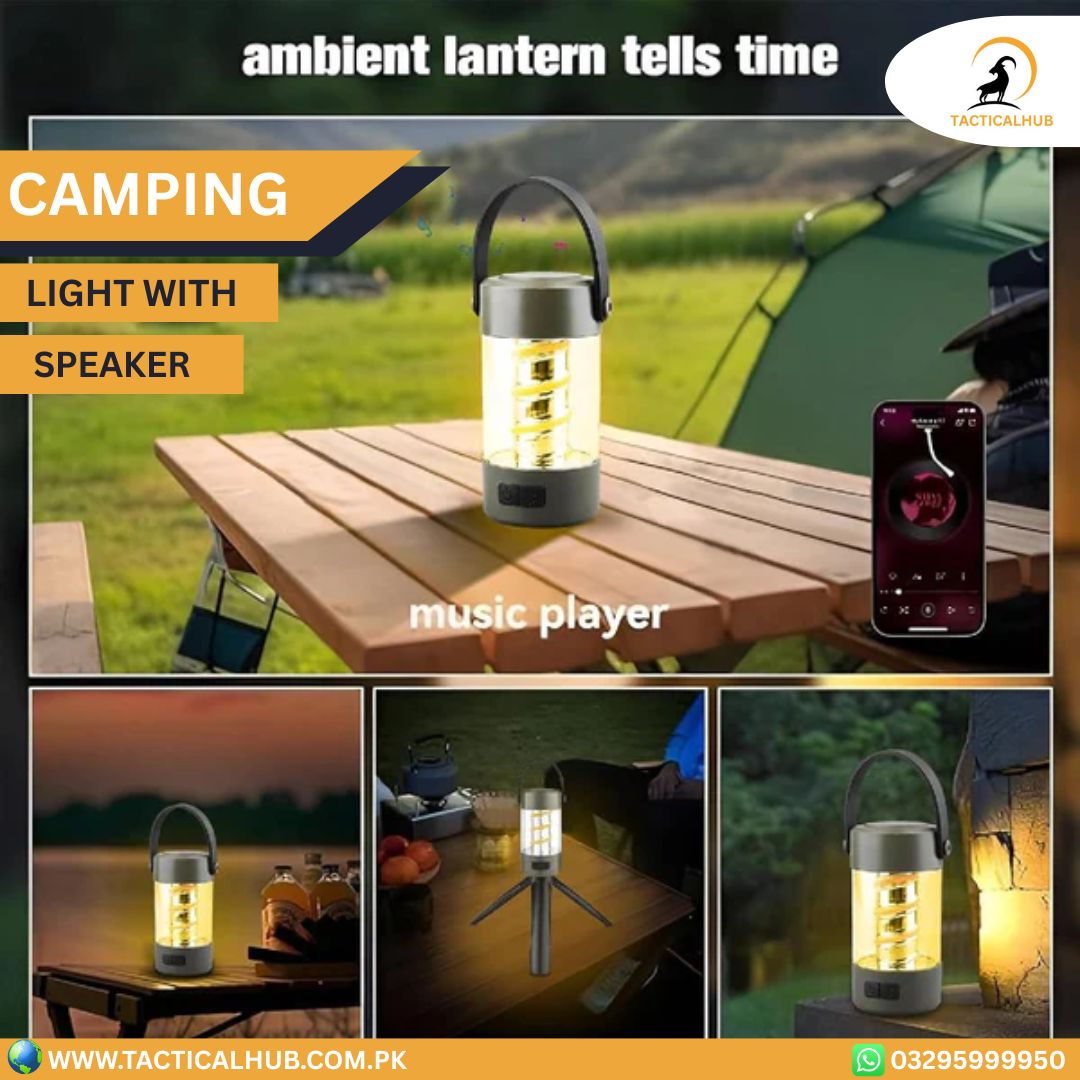 All-in-One Camping Light and Wireless Speaker for Outdoor Adventures