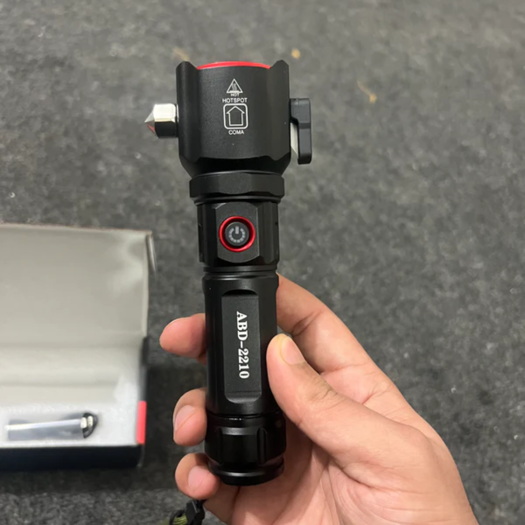 5-in-1 Rechargeable Flashlight & Power Bank - 1KM Range – Tacticalhub