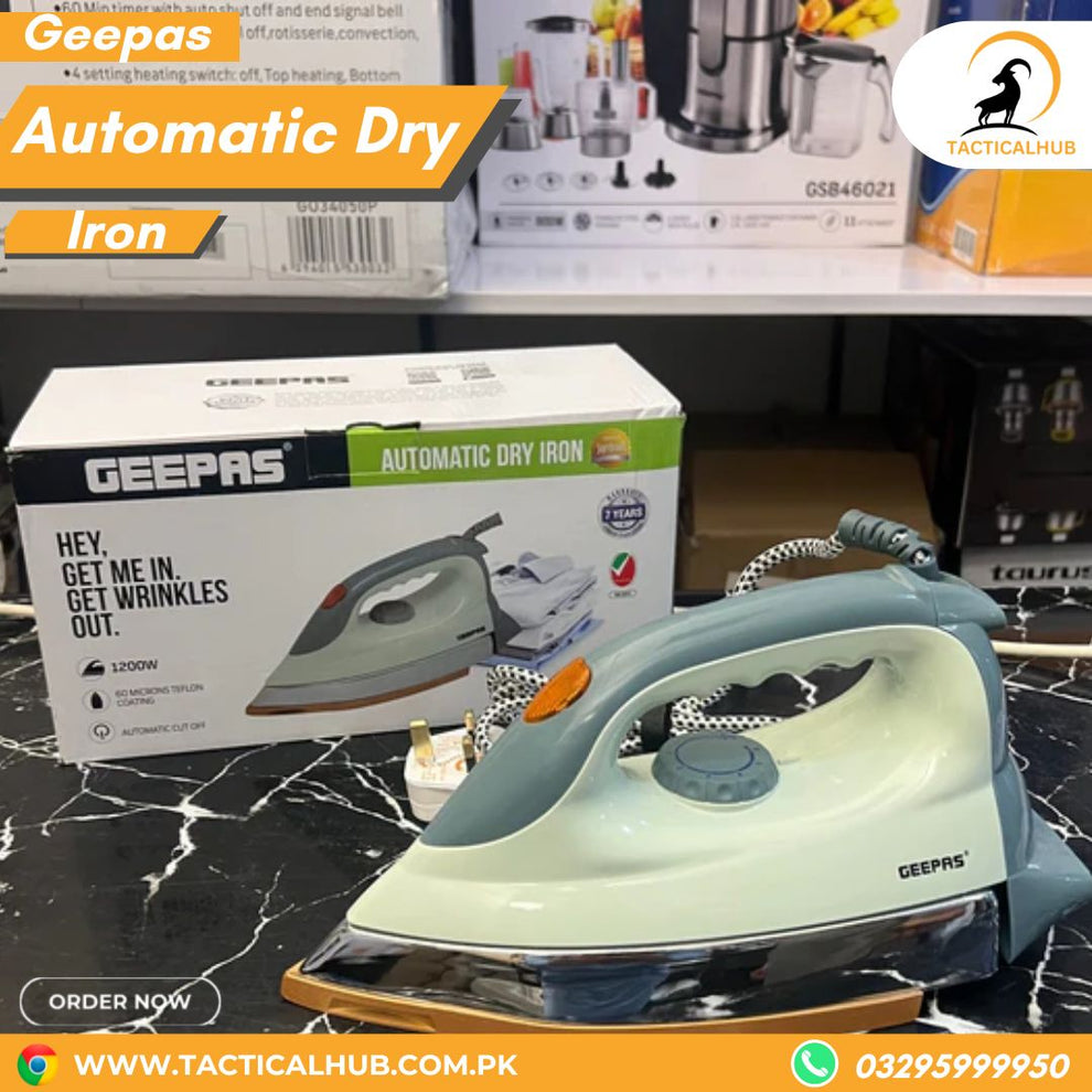 Geepas Automatic Dry Iron | Effortless & Crisp Ironing – Tacticalhub