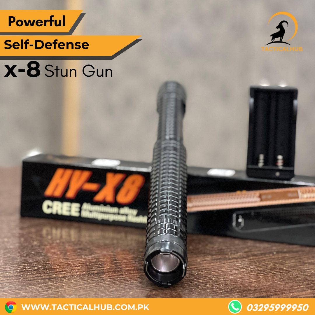 Powerful Self-Defense X8 Stun Gun + Torch | High Voltage Protection ...