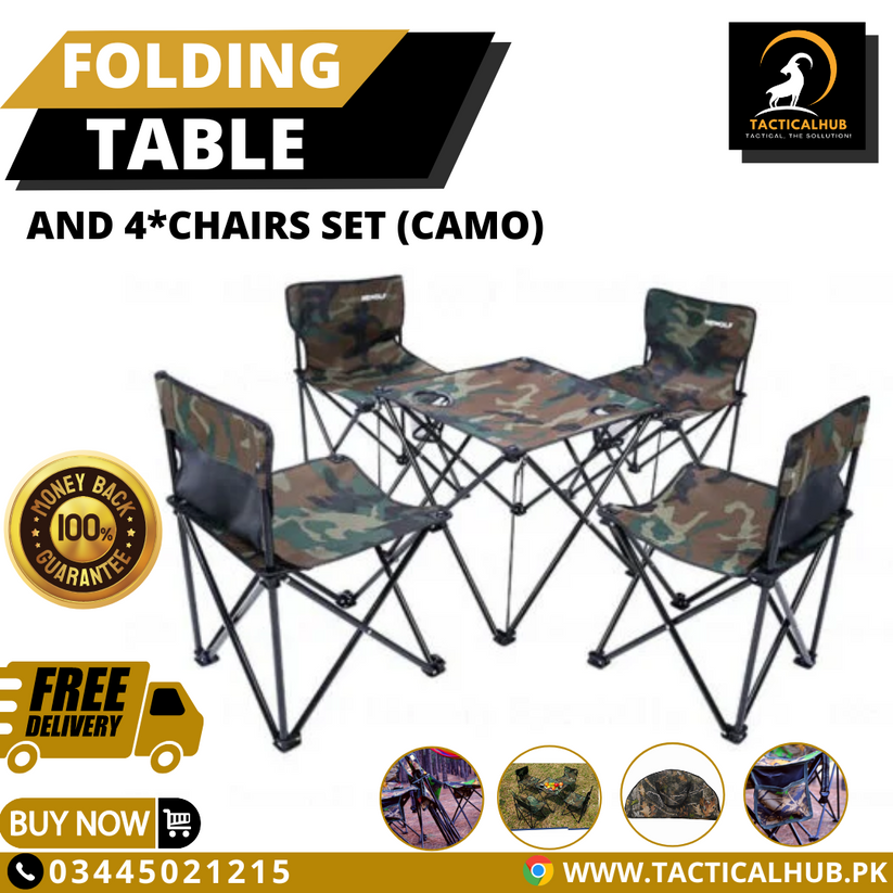 Folding Table & Chair Set for Camping – Portable & Durable Outdoor ...
