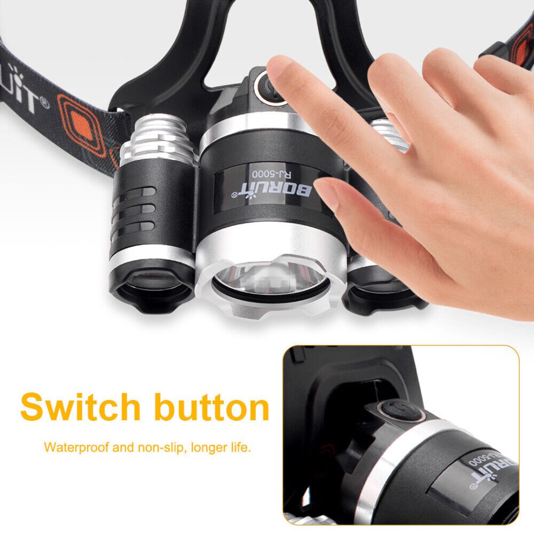 Waterproof Rechargeable Headlamp Torch – Tacticalhub